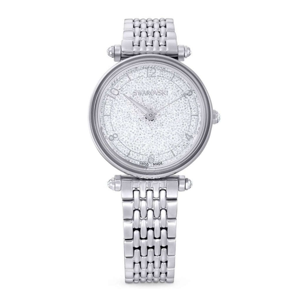 Crystalline Wonder watch, Swiss Made, Metal bracelet, Silver tone, Sta ...