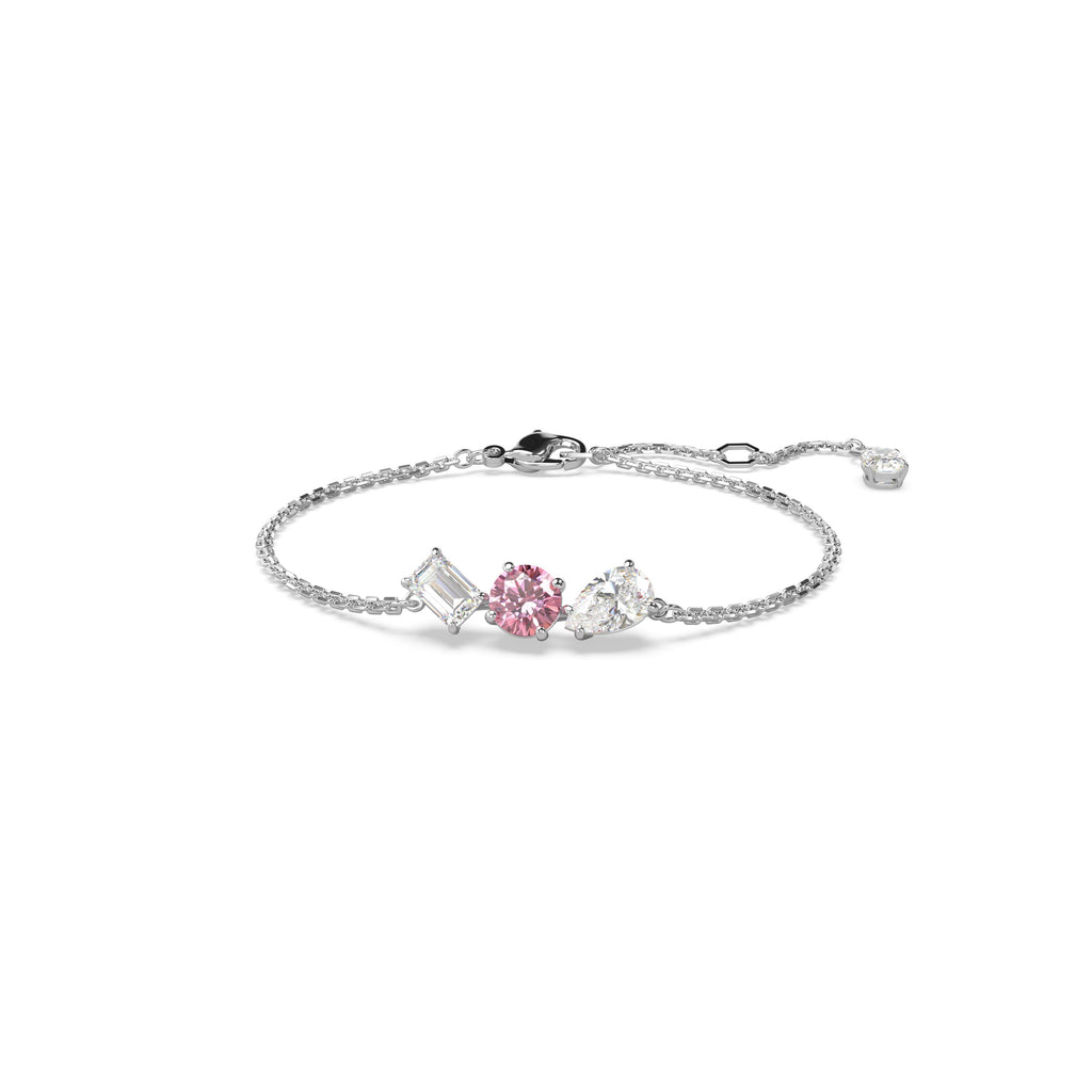 Mesmera bracelet, Mixed cuts, Pink, Rhodium plated – Swarovski Lebanon
