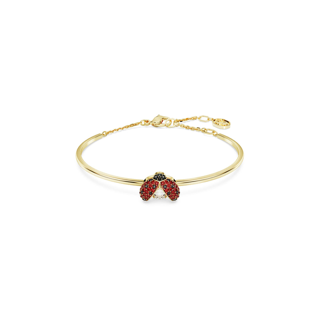 Idyllia bangle, Ladybug, Red, Gold-tone plated – Swarovski Lebanon