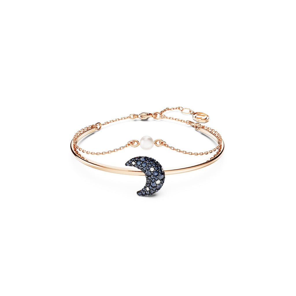 Luna bangle, Moon, Multicolored, Rose gold-tone plated – Swarovski Lebanon
