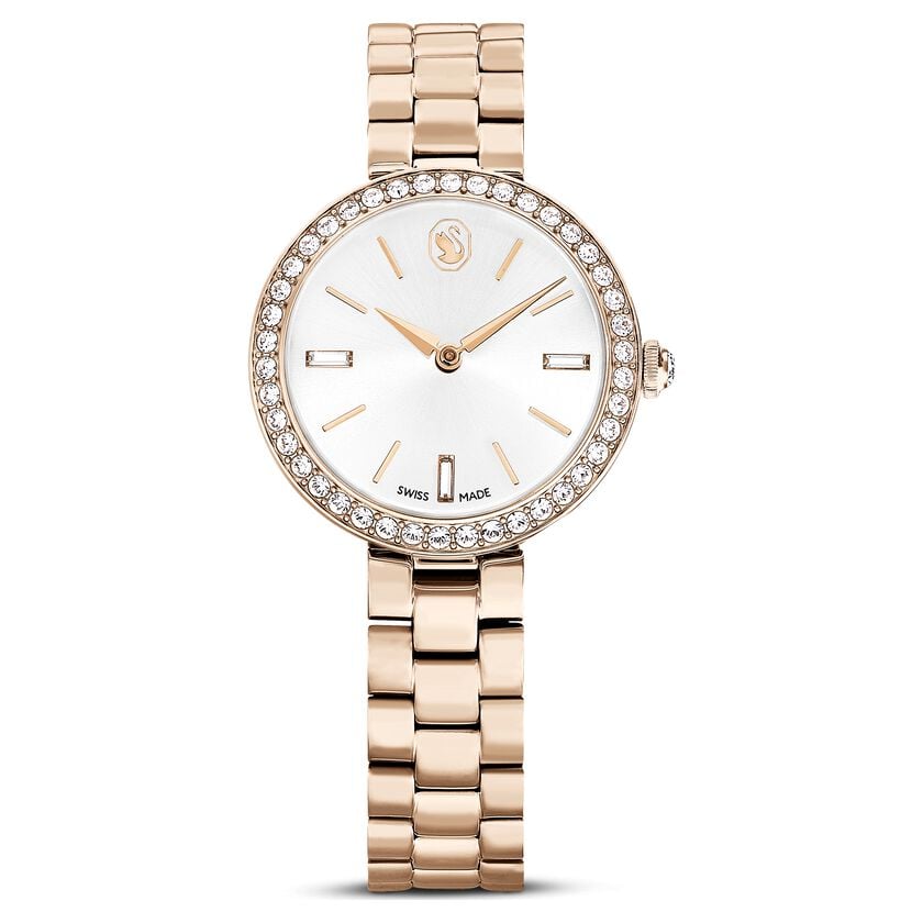 Certa watch, Swiss Made, Metal bracelet, Gold tone, Champagne gold-ton ...
