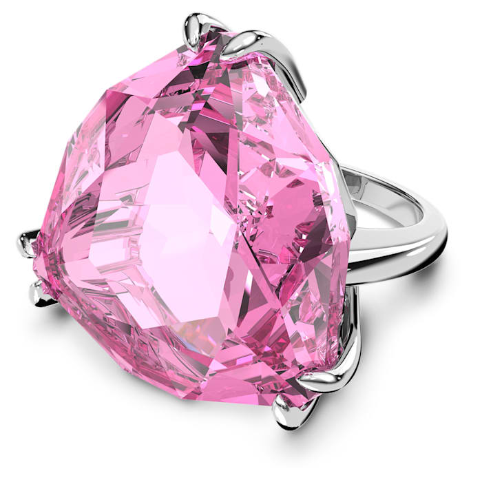 Millenia cocktail ring Trilliant cut, Pink, Rhodium plated – Swarovski ...