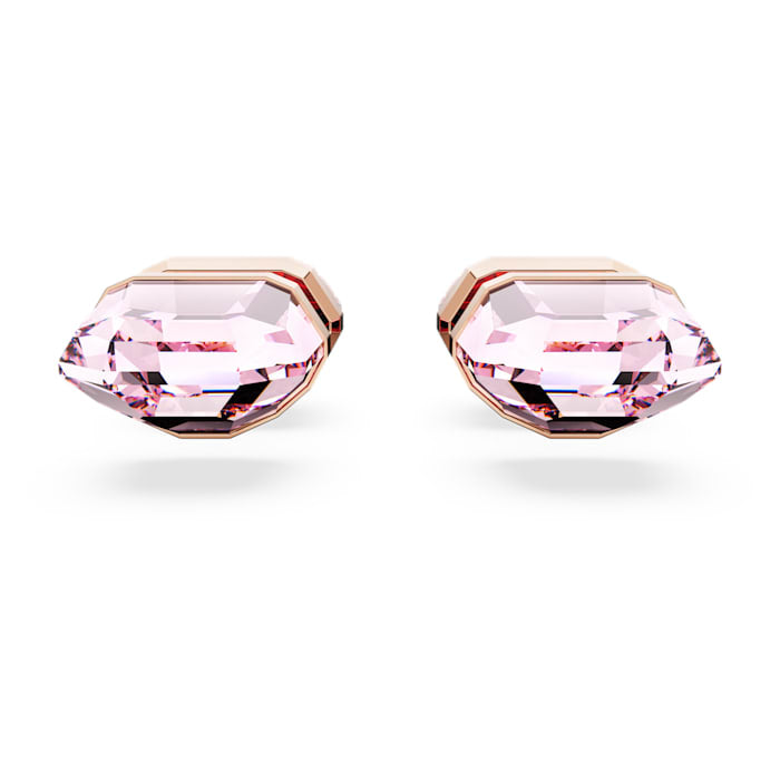 Lucent stud earrings Pink, Rose gold-tone plated – Swarovski Lebanon